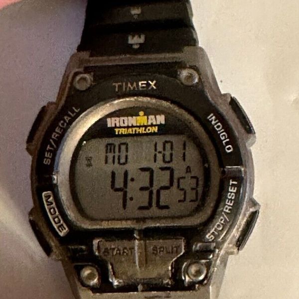 Timex Ironman Triathlon Shock Digital Watch Black 200M Timer 30 Lap PRE ...