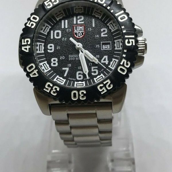 Luminox Men's Colormark 3150 Black Dial 44mm Diver Watch *Is Running ...