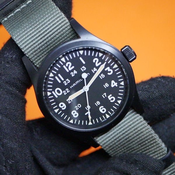 [WTS] Hamilton Khaki Field 38mm Mechanical Black PVD Case with H-50 ...