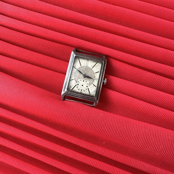 OMEGA RECTANGULAR ART DECO Tank Watch 1930 Silver Case | WatchCharts ...