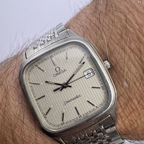1986 Omega Seamaster Quartz Ref. 396.1011 Texture Dial Watch ...