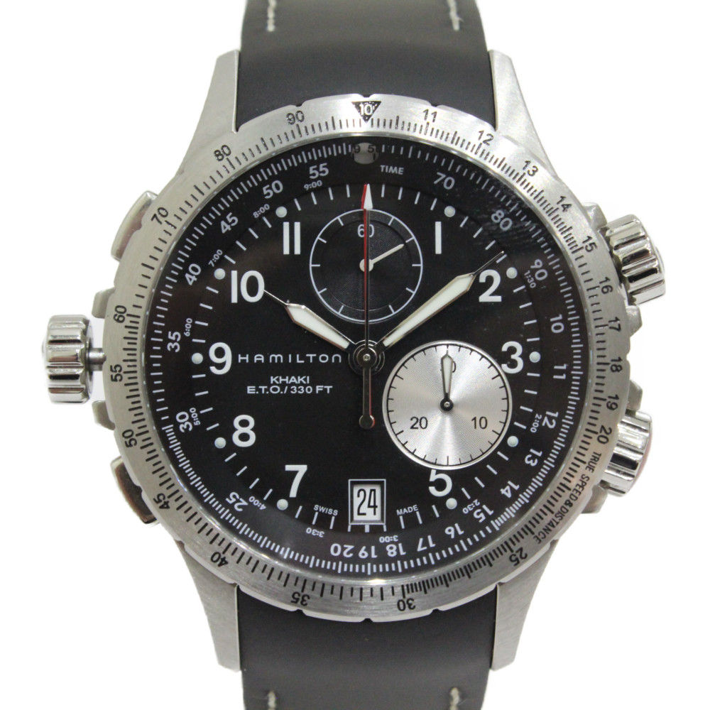 HAMILTON Hamilton Khaki Aviation ETO H77612133 Quartz SS Rubber Date ...