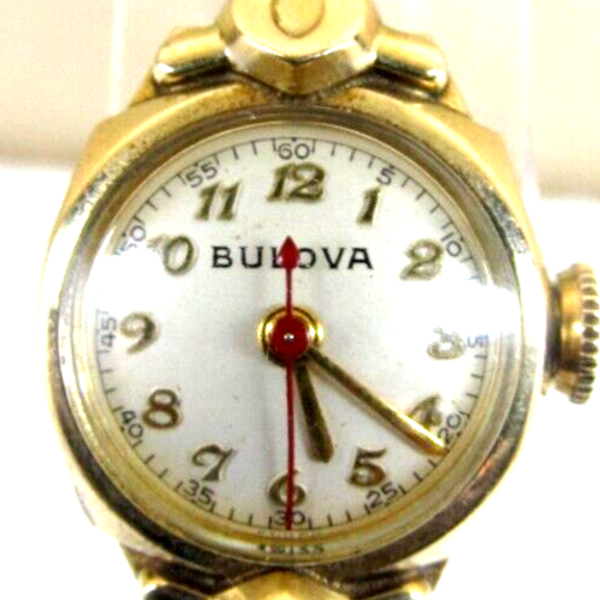WORKING Vtg 1959 Bulova RHAPSODY Watch 10k Gold Plate -Rare RED Second ...