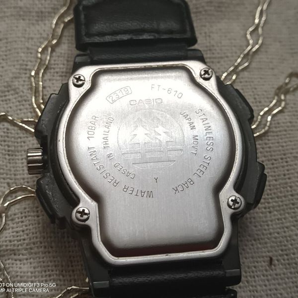 Casio Forester Watch Rare Green Dial & Band FT-610 Cal 2319 Men RUNS ...