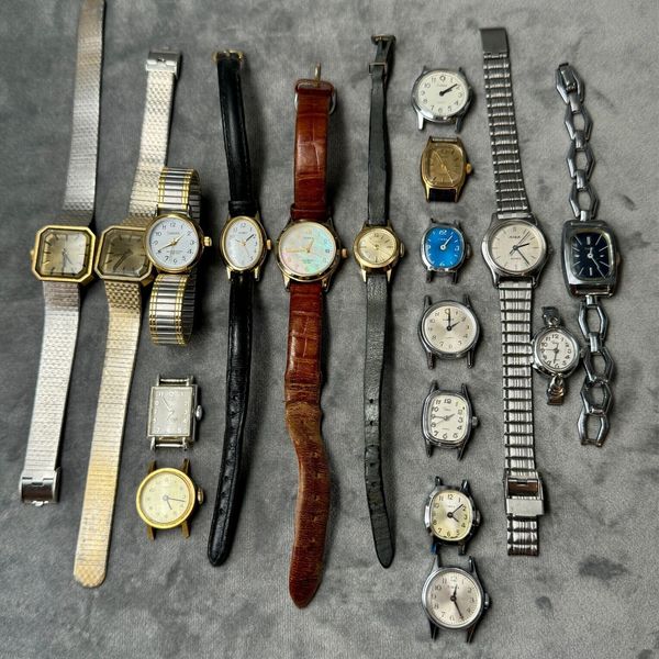 Premium Lot of Timex Watches: Timex Q, Blue Dial, Square Face, MOP Dial ...
