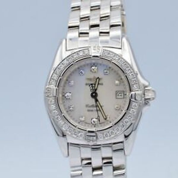 Breitling Callistino Women's Watch J52345 18K 750 Solid Gold 115 Gram ...