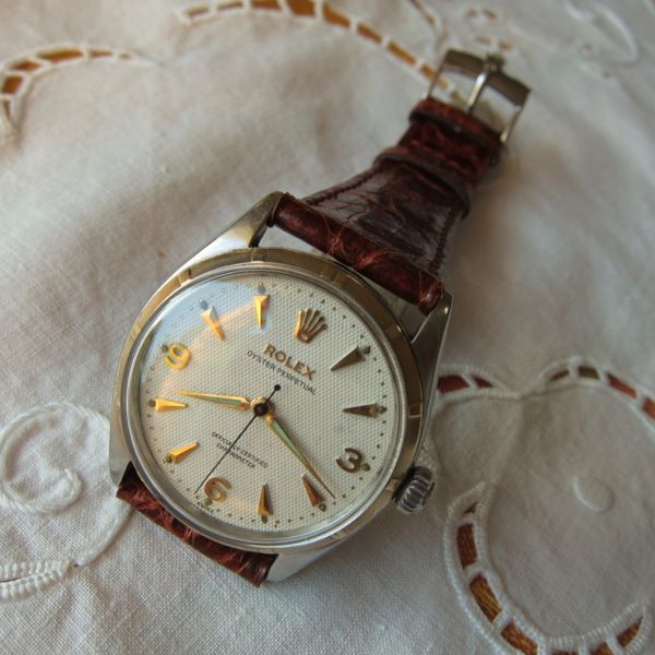 Rolex Oyster Perpetual two tone, ref# 6565 waffle dial , 1955 ...