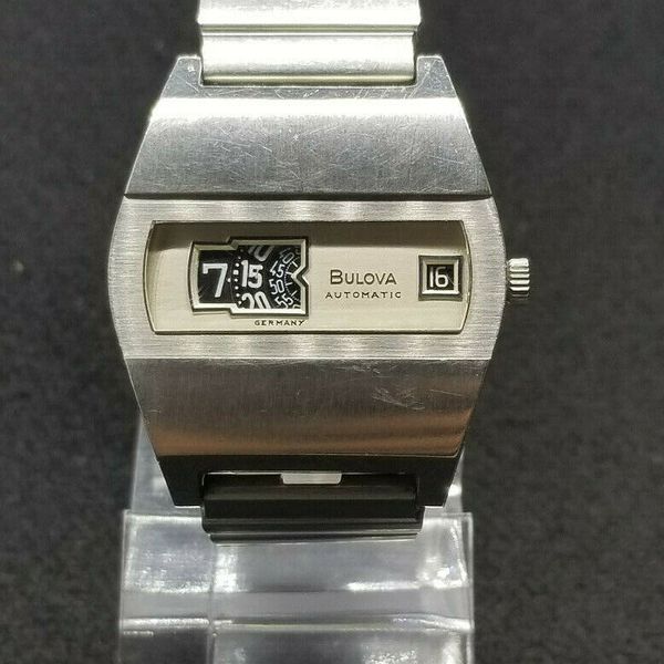 RARE 1974 BULOVA N4 JUMP HOUR DIRECT READ 11 COAUD 17J MEN'S WATCH ...