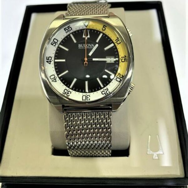 Bulova Accutron II Mens Snorkel Rare Mesh Stainless Bracelet Watch ...