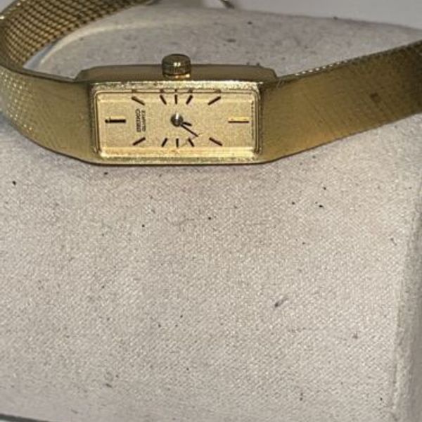 Seiko Womens 1320-5109 Gold Stainless Steel Bracelet Quartz Analog ...