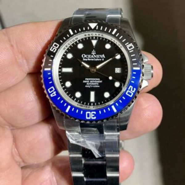 Oceaneva Men's Deep Marine Explorer II 1250M Dive Watch Automatic Swiss ...
