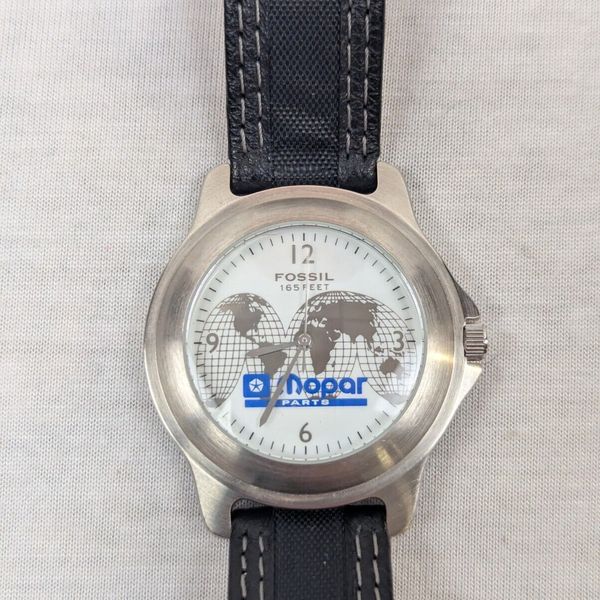 Vintage Mopar Master Parts Fossil Watch Mens Limited Edition Leather ...