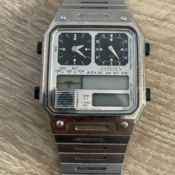 VINTAGE CITIZEN JAPAN DIGITAL WATCH CHRONOGRAPH 8980-084390 TA AS-IS ...