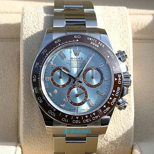 FS: Rolex 126506 Platinum Daytona Watch Platona Ice Blue Diamond Dial ...