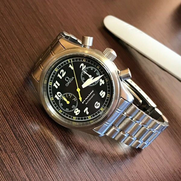 OMEGA Dynamic automatic Chronograph Steel Men's Black Watch - 5240.50. ...