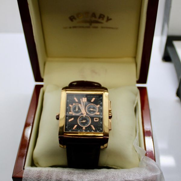 Mens SWISS REVERSIBLE CHRONOGRAPH Watch ROTARY "Evolution" TZ2 Complete ...