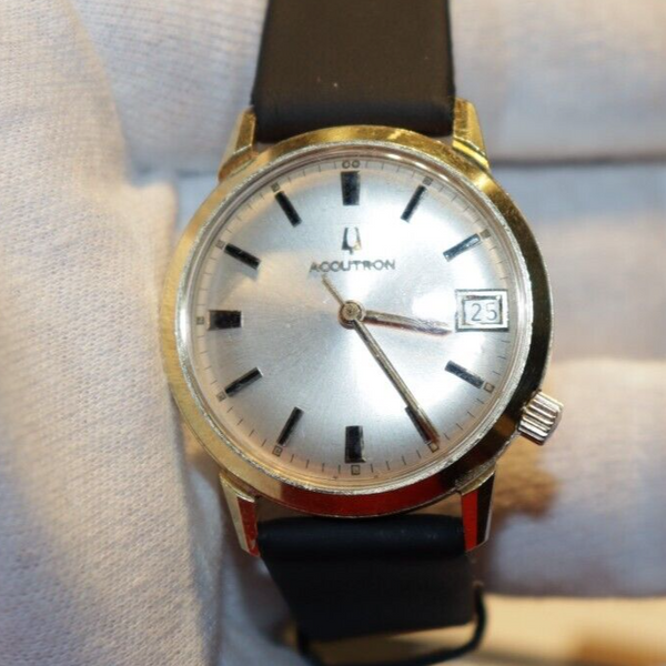 Vintage 14k Accutron N6 Gold Case Sunoco Presentation 1976 (Runs ...