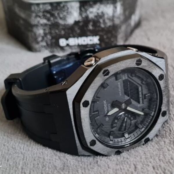 Casio G-SHOCK GA-2100-1A1ER Custom Mod Triple Black Stealth' CasiOak ...