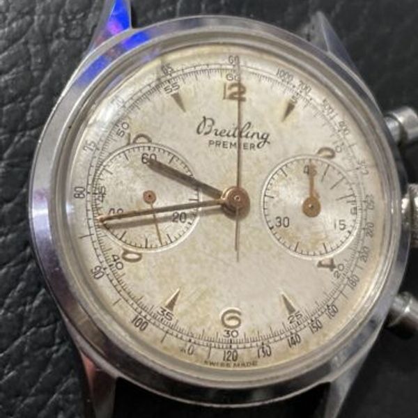 Vintage Breitling Premier Chronograph Vintage Watch Ref 777 Stainless ...