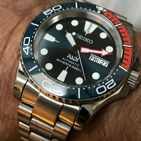 Custom Padi Submariner Ceramic Diver Mod Seiko NH36 Mov't Sapphire ...