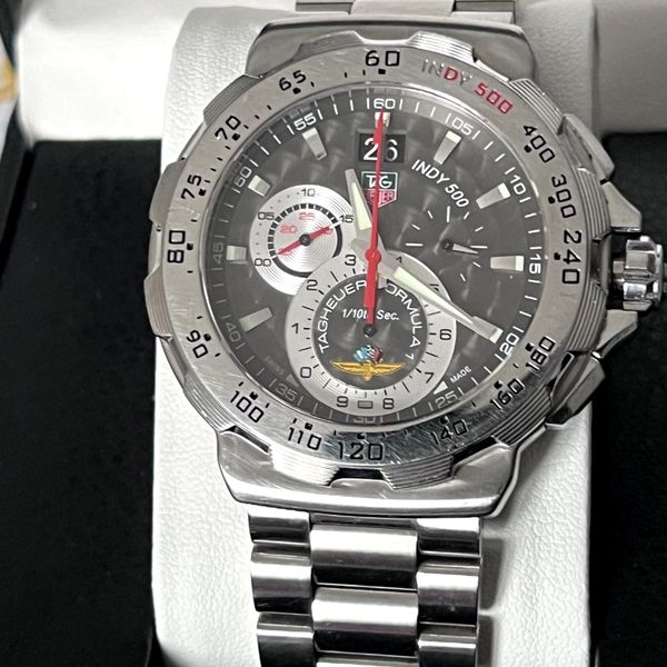 TAG Heuer Formula 1 Menâ s Indy 500 Chronograph Bracelet Watch CAH101A ...