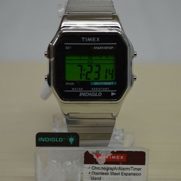 Timex Men'S T78587 Classic Digital Silver-Tone Stainless Steel ...