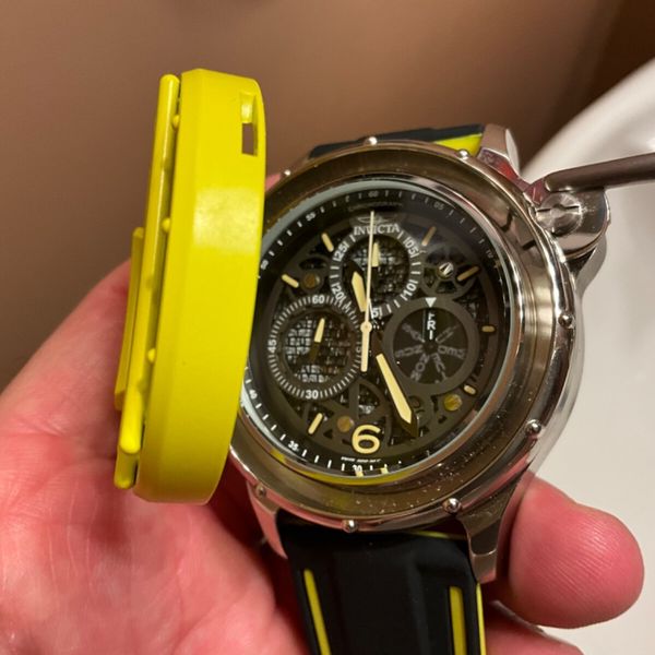 BNIB INVICTA CHATHAM & DOVER CAGE DIVER MODEL 32603 RARE YELLOW AND ...