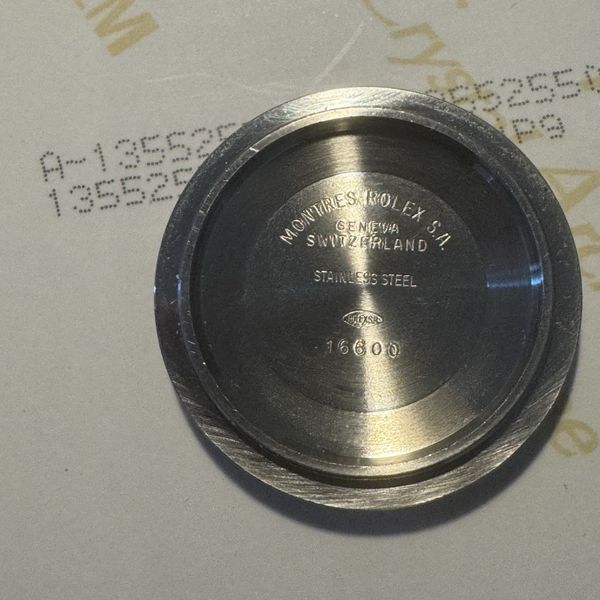 Original Rolex Oyster Caliber 16600 Sea Dweller Case Back | WatchCharts ...