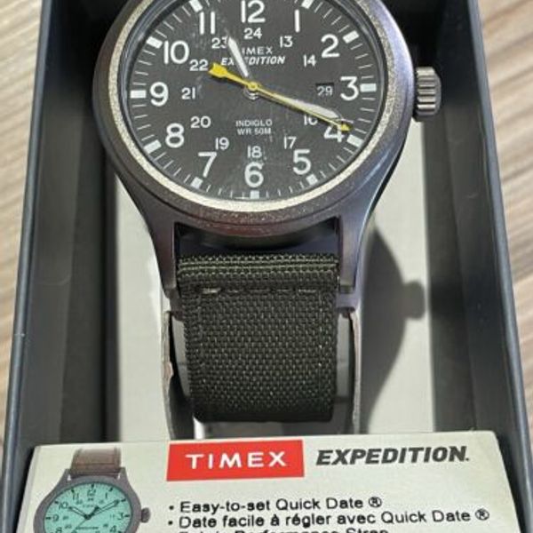 TIMEX Expedition Indiglo T49961 Menâ s Watch - 40mm Face, Quartz Movement | WatchCharts Marketplace