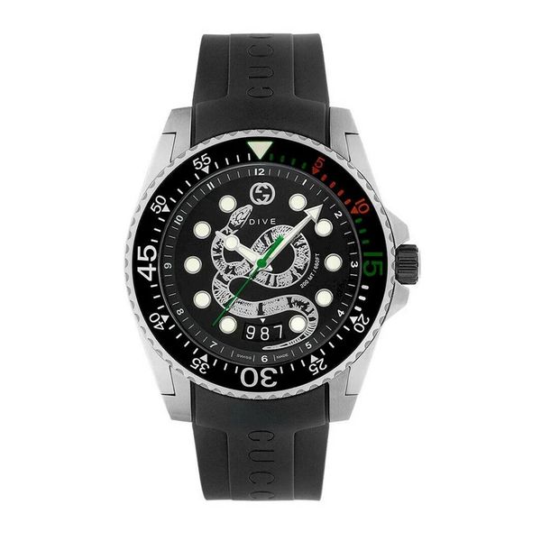 GUCCI YA136323 Dive Black Dial Men's Watch 40mm | WatchCharts Marketplace
