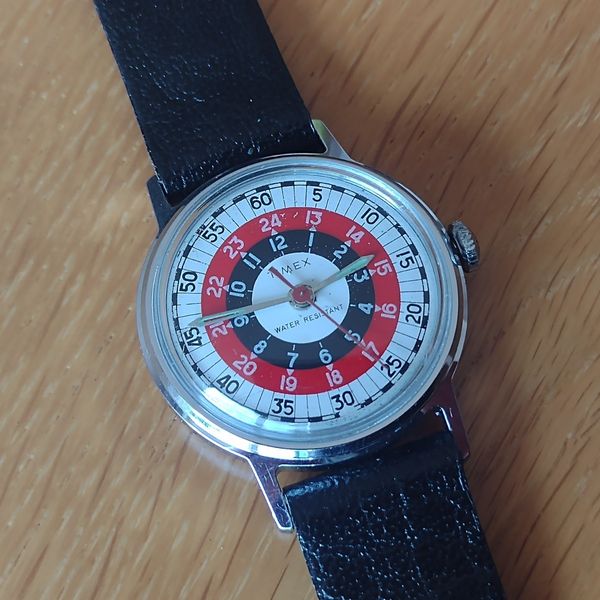 Superb Rare Vintage Timex Bullseye Roulette Dial Sprite Watch 23170 ...