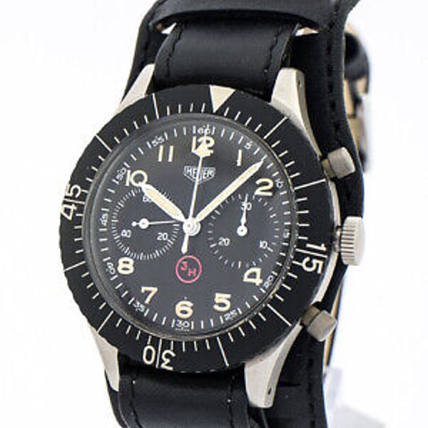 Heuer Bundeswehr Chronograph Fly-Back-Funktion german military watch ...