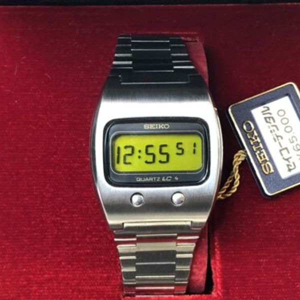 Rare Mint SEIKO 0624 5000 1974 LC Quartz LCD Digital watch Lemon 06LCA ...