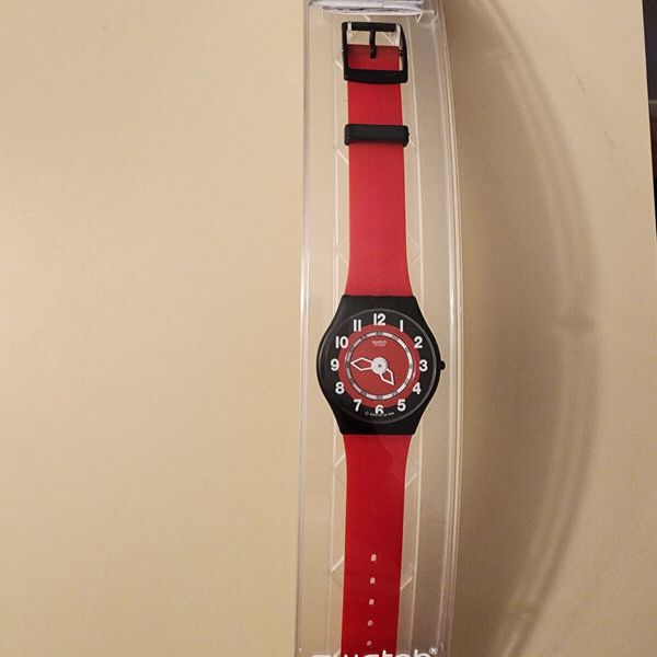 Vintage Swatch Skin Watch Rosso Corsa SFB102 New old stock with box and ...