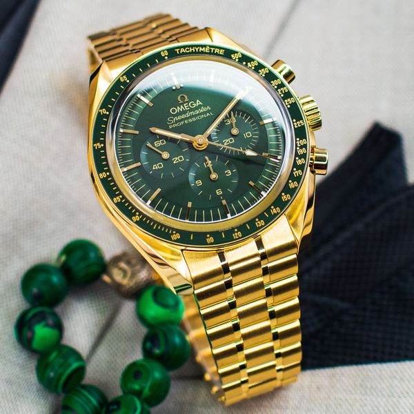 FS: NEW Omega Speedmaster Moonshine Gold Green 42mm BOX & PAPERS 310.60 ...