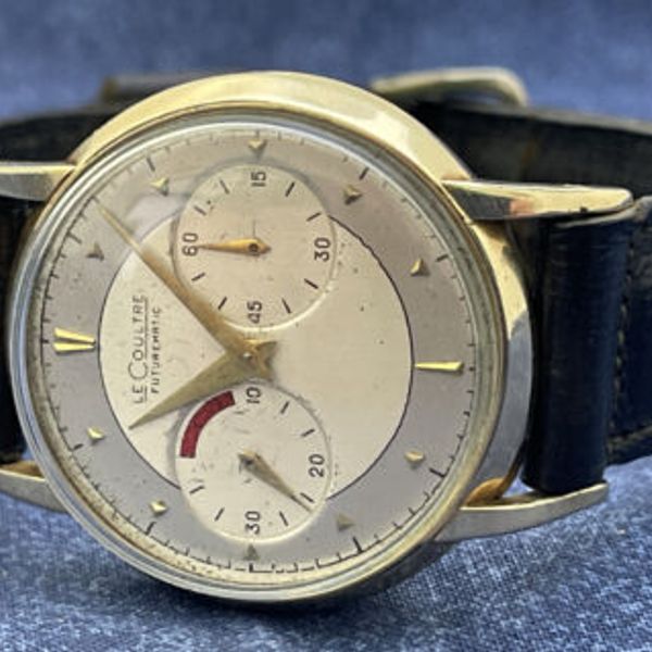 1950's JAEGER LECOULTRE FUTUREMATIC Automatic Power Reserve 10k Gold ...