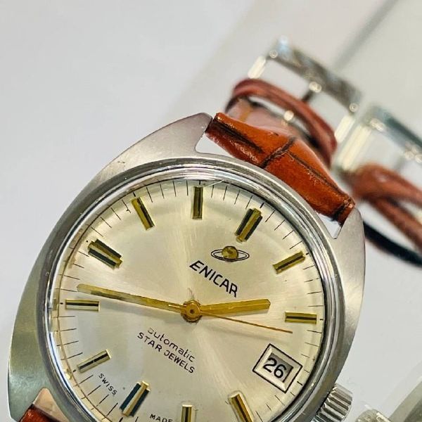 Vintage Enicar Star Jewels Automatic â Swiss Made, 35â ¯mm Stainless ...