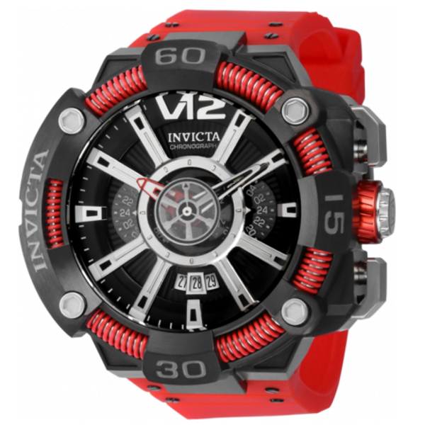 Invicta S1 Rally JM Correa Men's 58mm GMT Dual Time LARGE Black Red ...