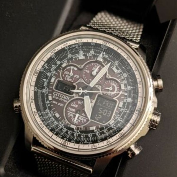 Citizen Navihawk A-T JY8030-83E Eco-Drive World Time Watch EXCELLENT ...