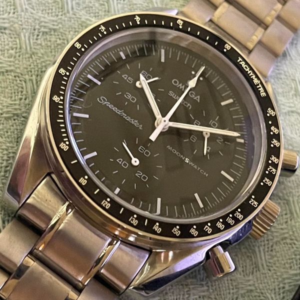 Omega MOD x Swatch Moonswatch Speedmaster Chronograph Quartz Steel ...