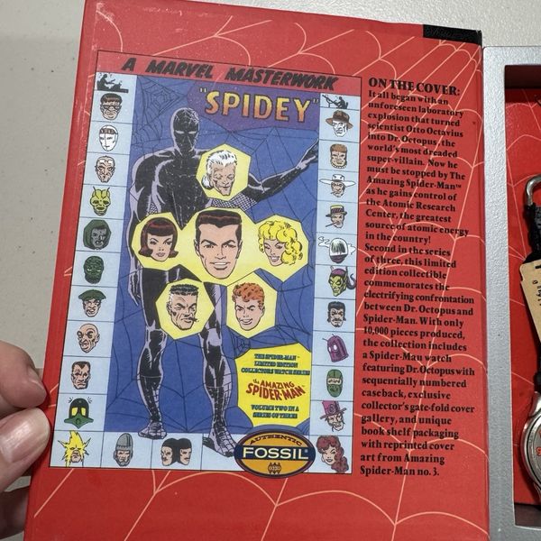 VTG Fossil Spiderman Watch 1994 Limited Edition Collectors Series Vol 2 ...