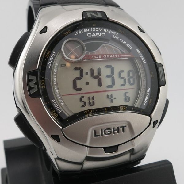Casio Tide and Moon Graph Dual Time Digital Watch - W-753- New Battery ...
