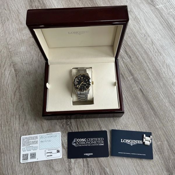 Longines Spirit Zulu Time 39mm Steel & Gold - Box and papers - Great ...