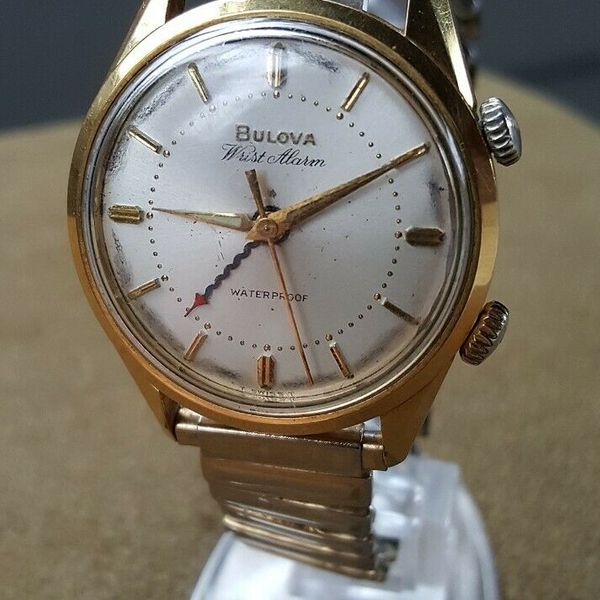 Vintage Bulova Wrist Alarm Waterproof Watch Wristwatch | WatchCharts ...