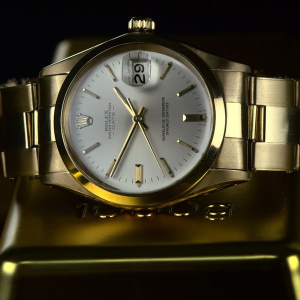 FS: 1973 Rolex Oyster Perpetual Date 18k Solid Gold | WatchCharts ...