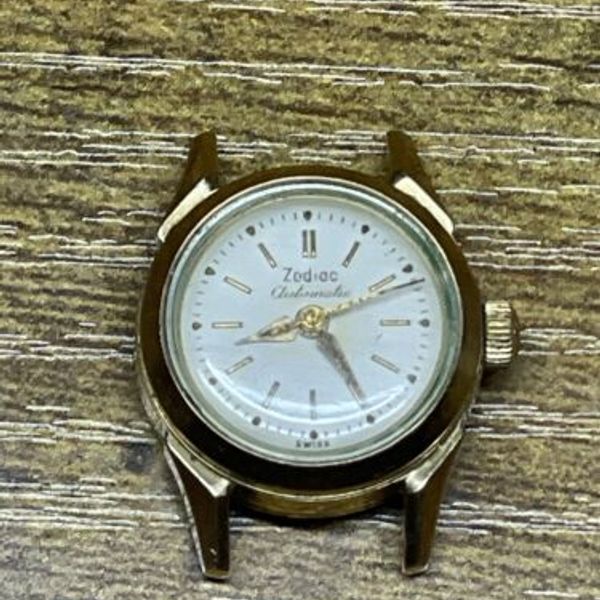 Vintage Zodiac Swiss Plaque G 20 Swiss Watch Automatic Gold ...