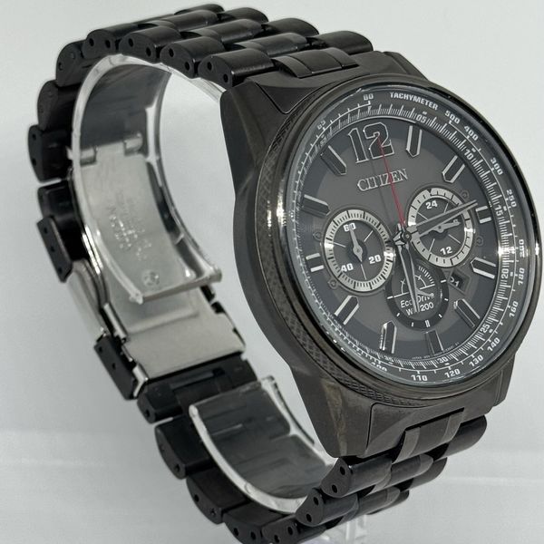 Citizen Nighthawk CA4377-53H Eco-Drive Black Steel Chronograph Menâ s ...