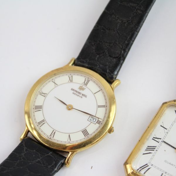 Mens Assorted Gold Tone Dress Watches Quartz Yema Raymond Weil Working ...