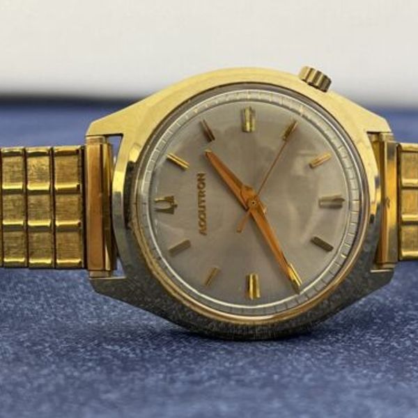 Vintage 70s Bulova Accutron N3 10kt Rolled Gold Watch Maker Special ...