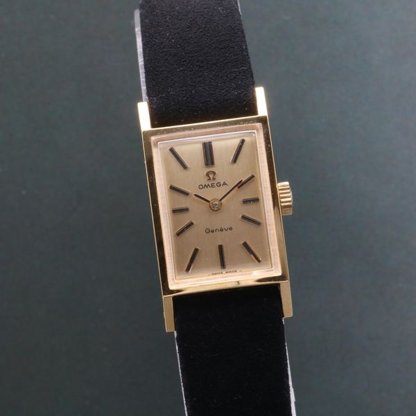 Vintage 1965 [MINT] OMEGA Geneve 511.357 Cal.485 Gold Tank MT Woman's ...